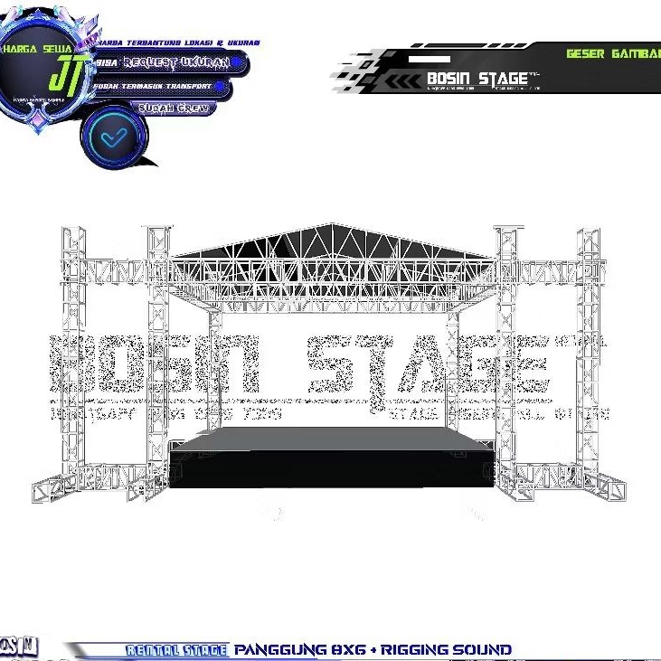 Jual SEWA PANGGUNG 8X6+COVER SOUND FULL RIGGING KOMPLIT | Shopee Indonesia