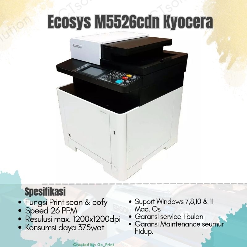 Jual Printer Kyocera Ecosys M5526cdn [Print, scan, fax & cofy] | Shopee ...