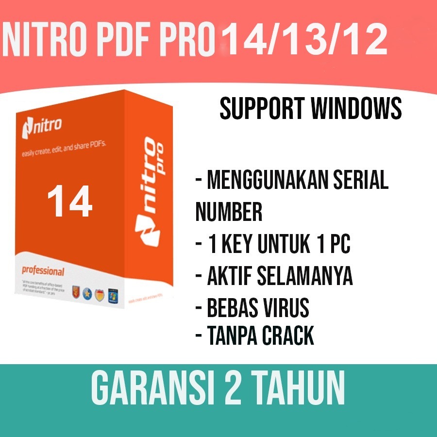 Jual PDF Editor Nitro Pro 14 13 12 11 10 Full Version original License ...