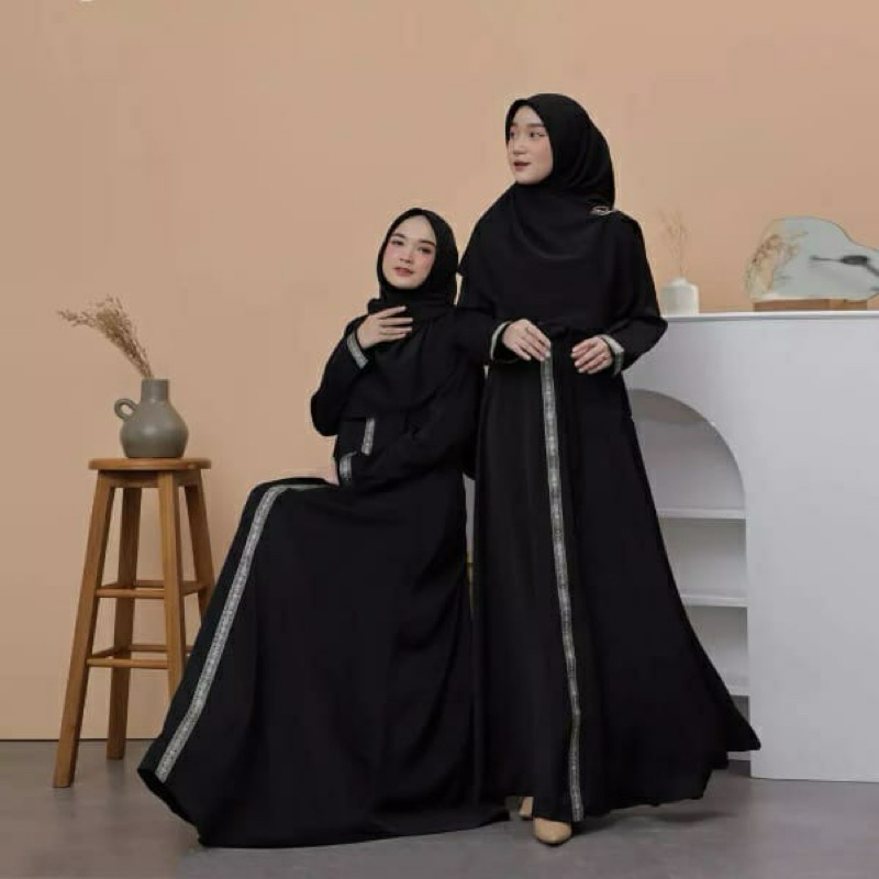 Jual Abaya hitam remaja premium gamis hitam simple elegant terbaru ...