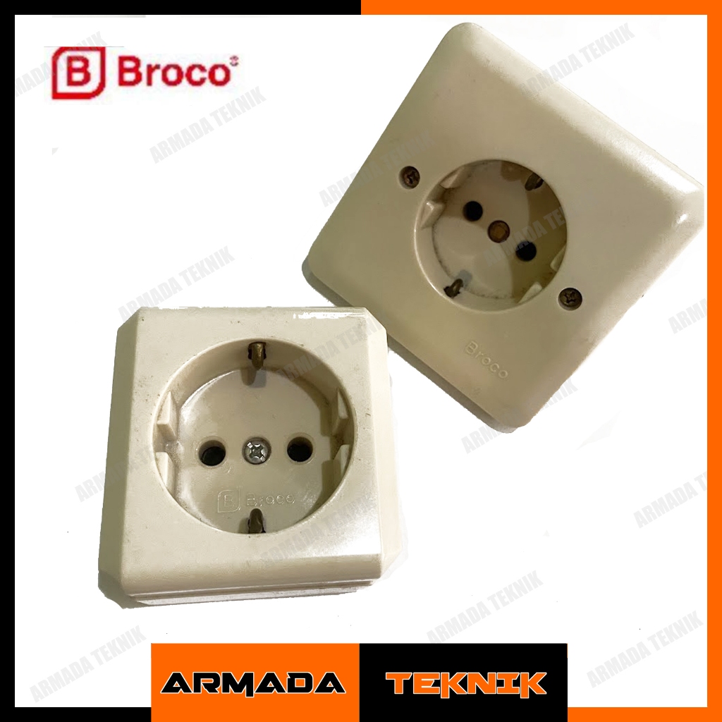Jual BROCO Stop Kontak Rumah Terminal Colokan Tanam Tembok / Outbow ...