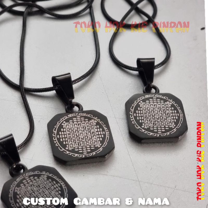 Jual kalung liontin custom kaligrafi arab sigil kunci key of sun ukir ...