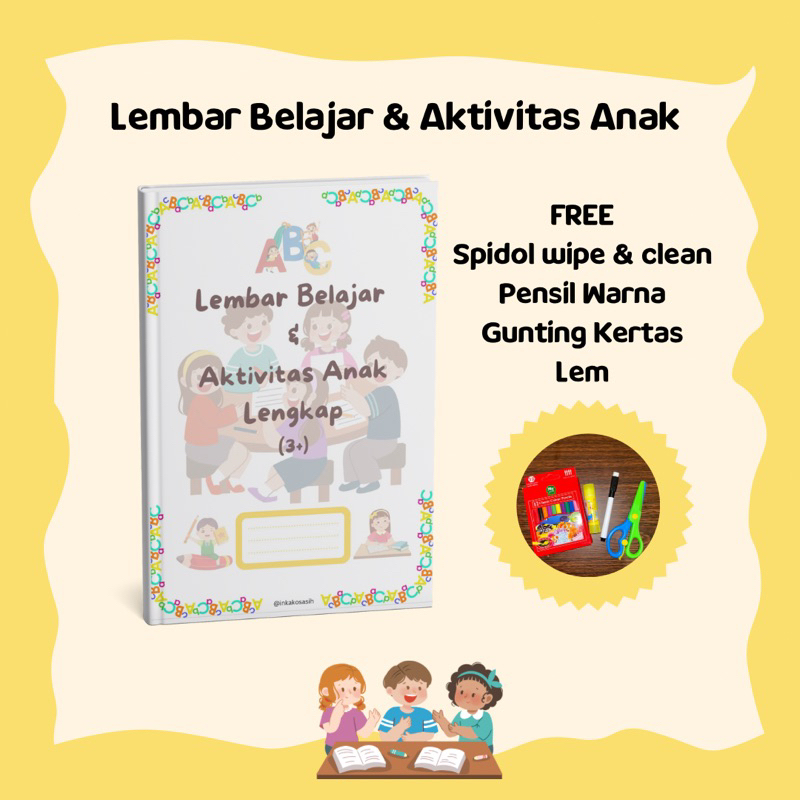 Jual Worksheets & Fun Acitivy untuk anak-anak, incl. activity kit (A4 ...