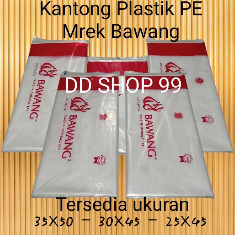 Jual (1 Pack isi 5 Bks) Kantong Plastik PE Uk 35X50 - 30X45 - 25X45, Plastik Pe /Kantong plastik ...