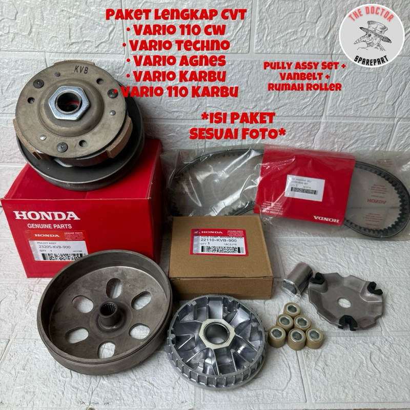 Jual Paket Lengkap CVT (KVB) Buat Motor Vario 110 Cw, Techno, Karbu, Agnes, Vario 110 Karbu ...