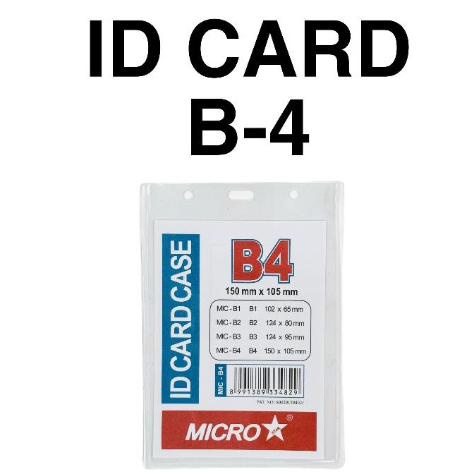 Jual Model Terbaru DAPAT 2 PCS Plastik Mika Name Tag ID Card Holder B4 ...