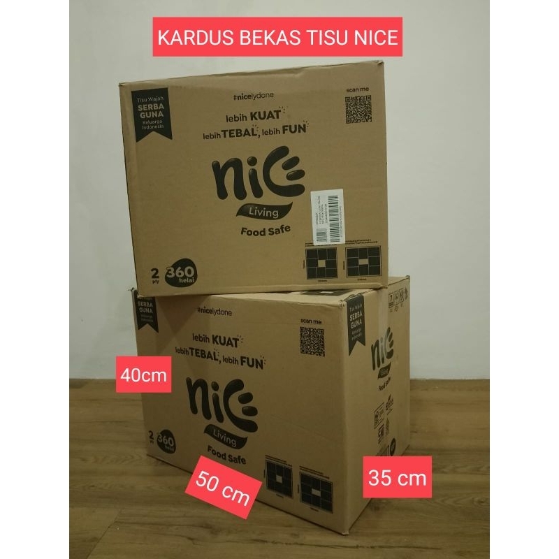 Jual KARDUS BOX BESAR BEKAS tisu nice, tidak lembab kuat kokoh untuk ...