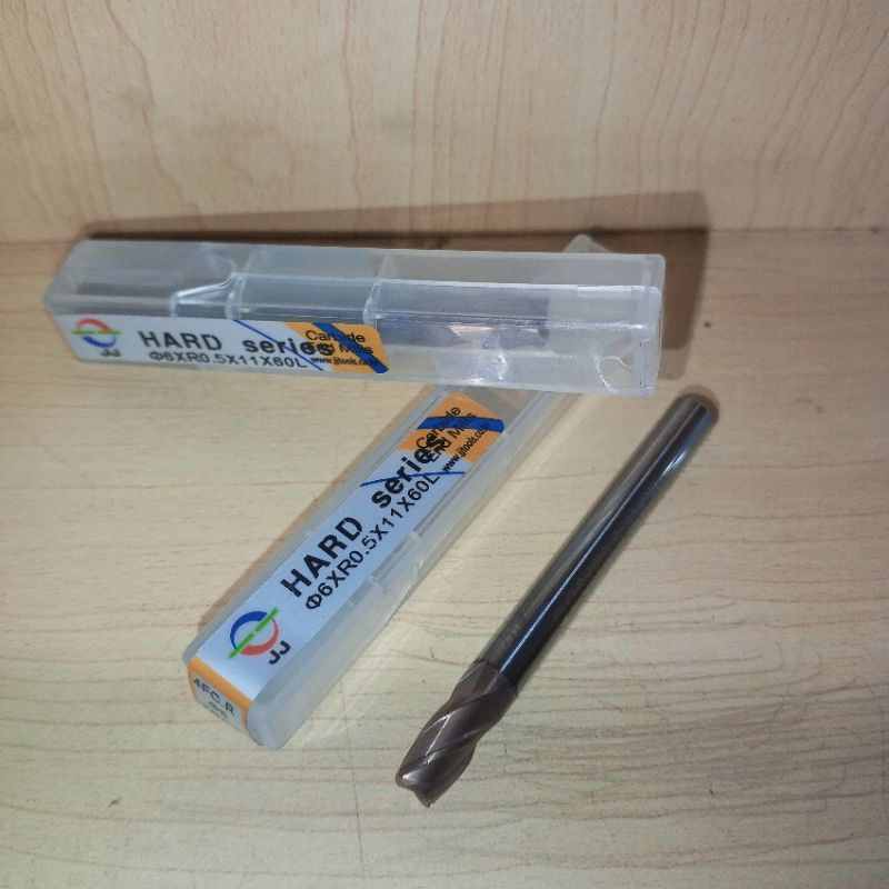 Jual Jj Tools Endmill 6mm 4flute New Original..6 x R0,5 x 11 x 60L Mata ...