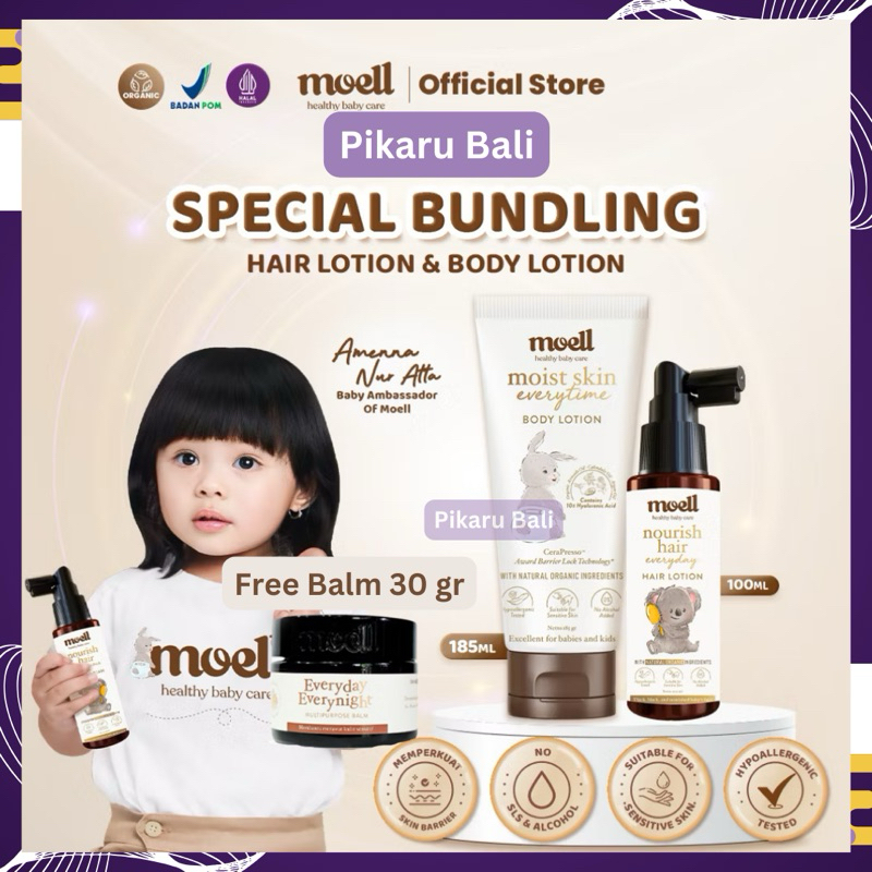 Jual Moell Hair Lotion Shampoo Special Bundling Paket Combo Losion ...