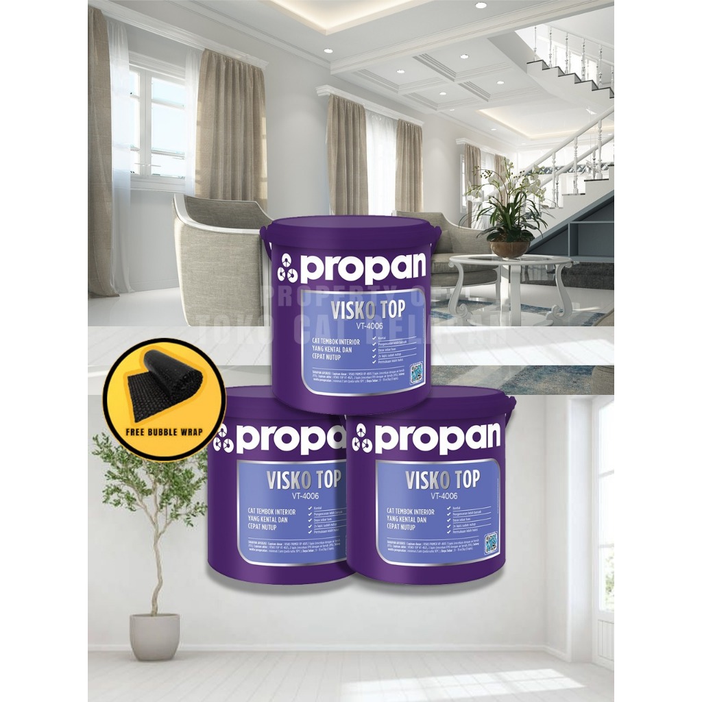 Jual Cat Tembok Propan Interior Super White- Visco Top VT4006 - 5kg ...