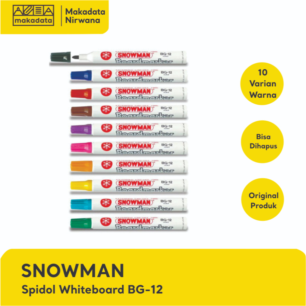 Jual SNOWMAN SPIDOL WHITE BOARD MARKER (1PCS) | Shopee Indonesia