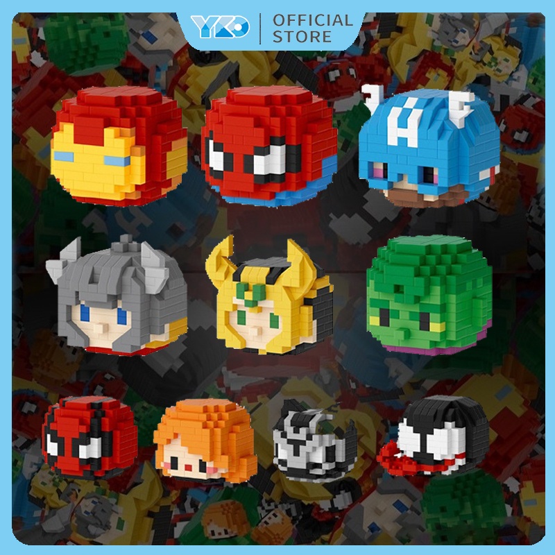 Jual YKO Nano Bricks Block Superhero The Avengers EGG brick Balok Susun ...