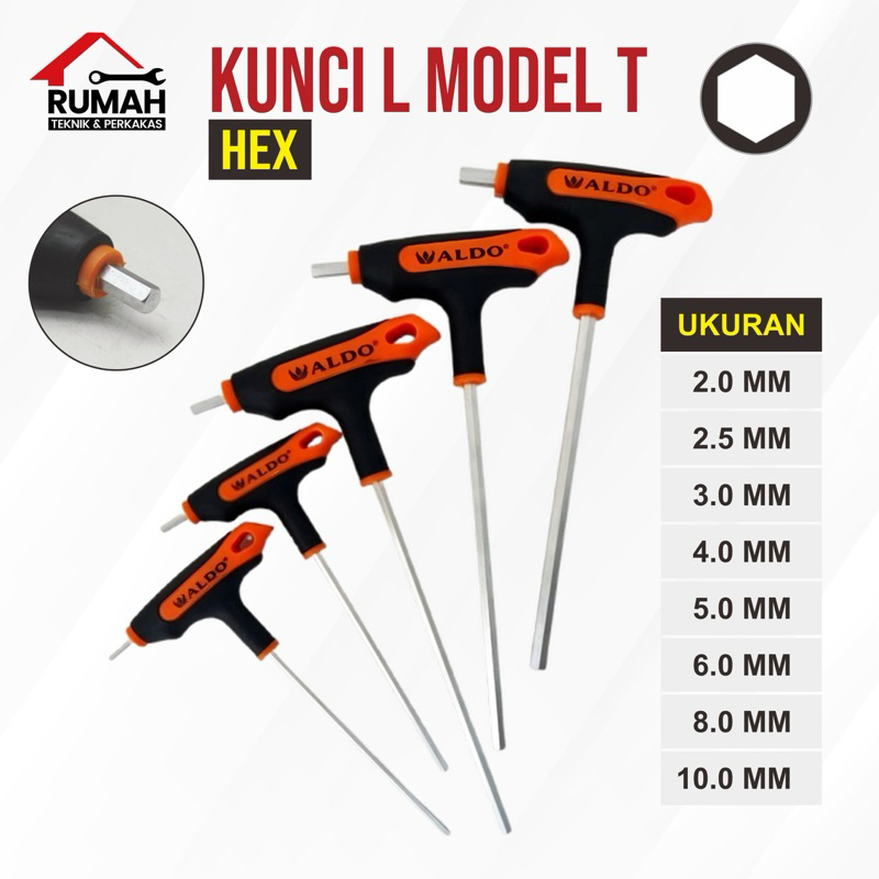 Jual KUNCI L MODEL T HEX (2mm 2,5mm 3mm 4mm 5mm 6mm 8mm 10mm) | Shopee Indonesia