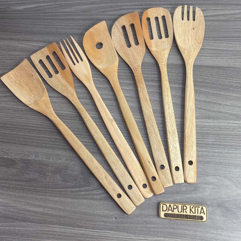 Jual Sutil / Spatula Bahan Kayu Mahoni Model Pingul (ecer) | Shopee ...