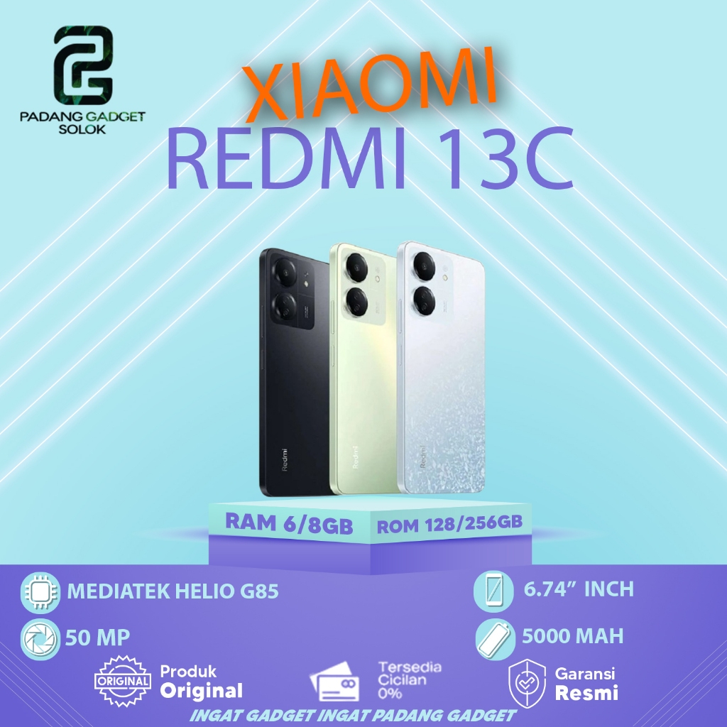Jual Xiaomi Redmi 13C 6GB/128GB 8GB/256GB 50MP AI Triple Camera ...
