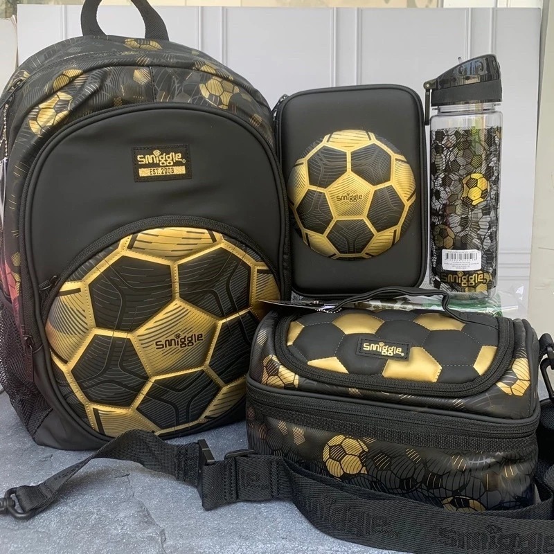 Jual Smiggle Soccer Gold Set Backpack Lunchbox Bottle. | Shopee Indonesia