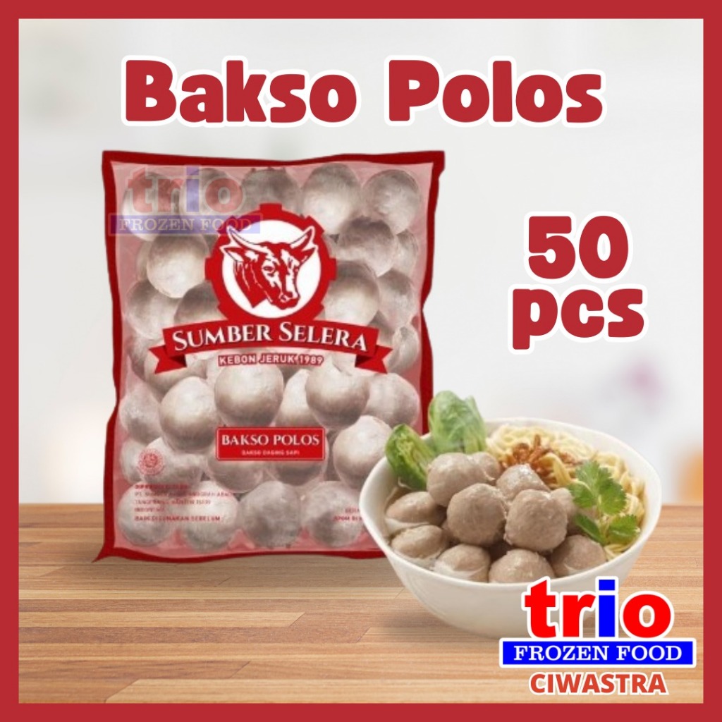 Jual BAKSO SAPI SUMBER SELERA SB POLOS 50PCS | Shopee Indonesia