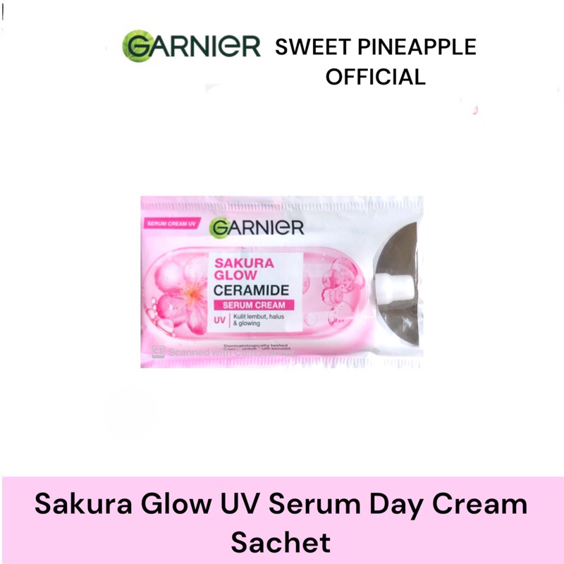 Jual ( Sachet) Garnier Sakura Glow Serum Day Cream 7ml | Shopee Indonesia