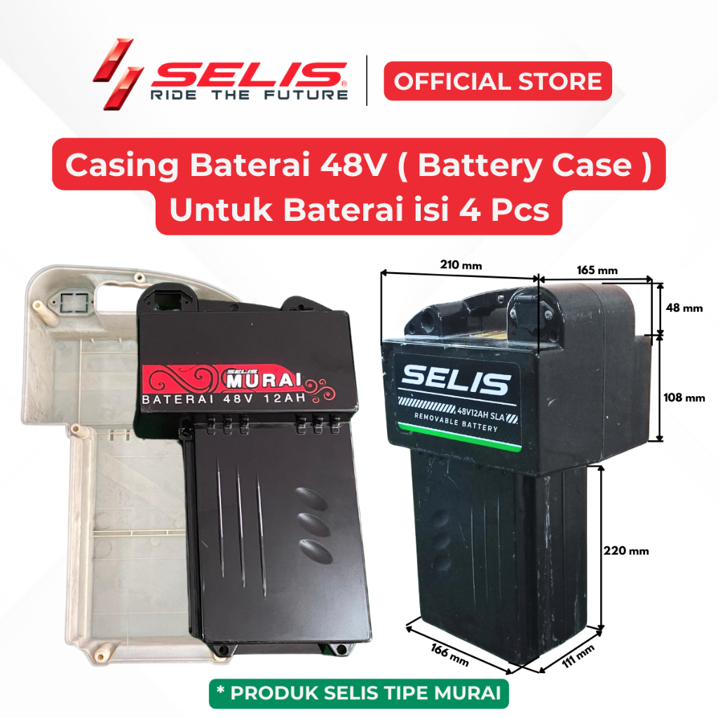 Jual SELIS - Casing baterai 48 Volt 12 Ah Sepeda Motor listrik ...