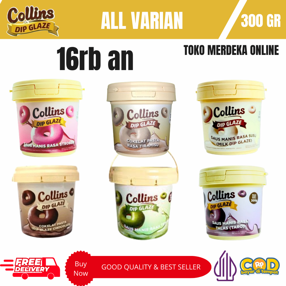 Jual Collins Dip Glaze 300 GR All Varian Coklat Strawberry Tiramisu ...