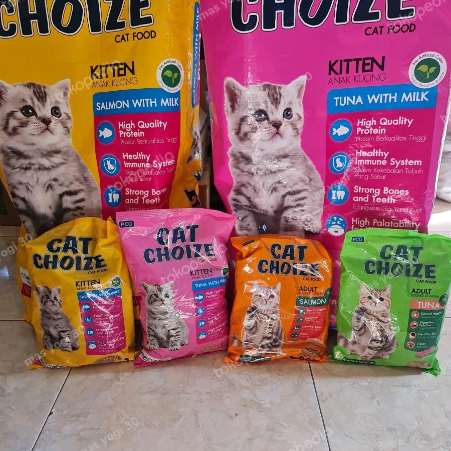 Jual ( PAKET 10 PCS ) CAT CHOIZE KITTEN 1KG - CAT CHOIZE ADULT TUNA ...