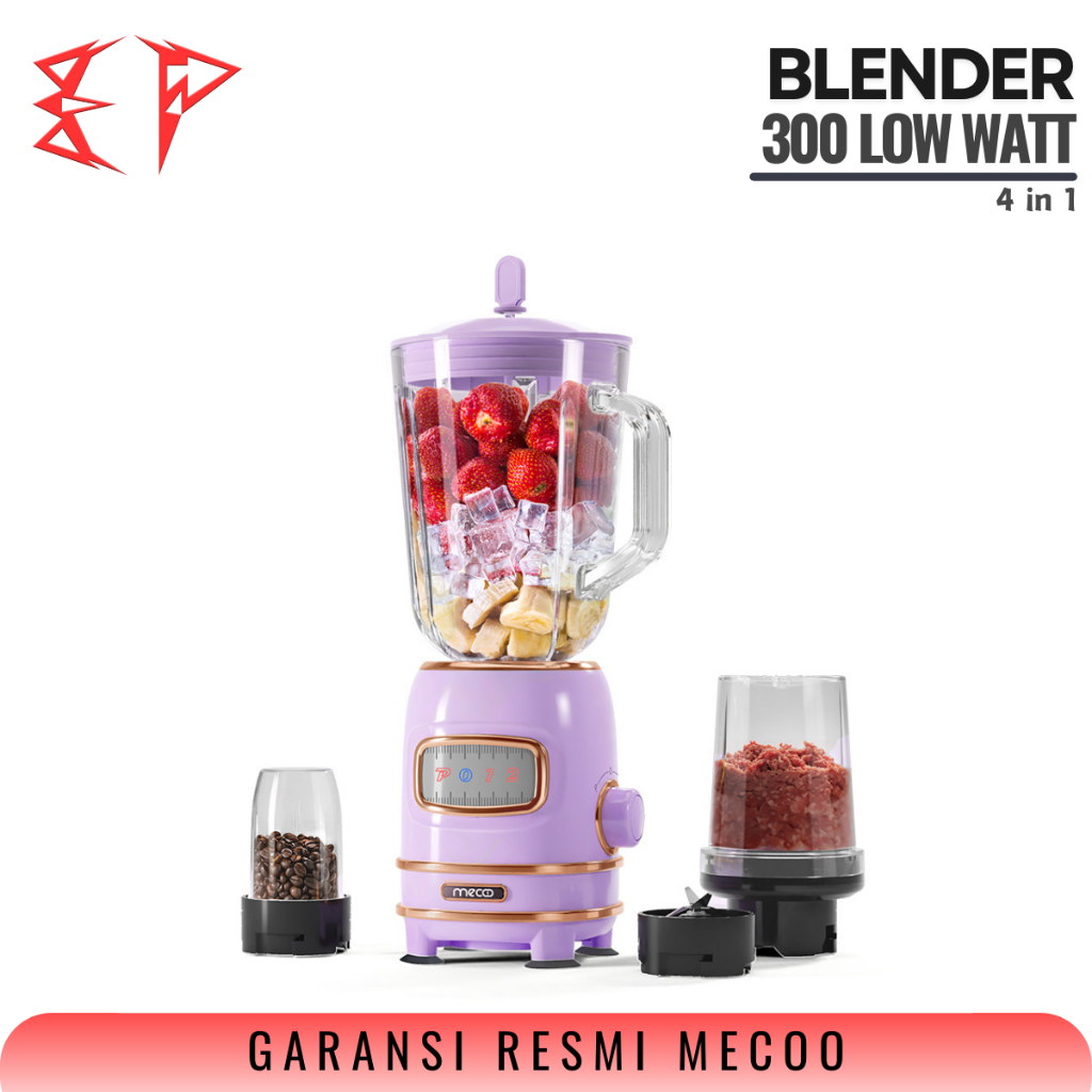 Jual Blender 300 Low Watt 4 in 1 Mecoo Ice Crusher Chopper Dry Grinder ...