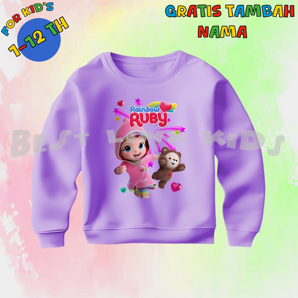 Jual Sweater Anak Rainbow Ruby Crewneck Anak Rainbow Ruby Choco Free ...