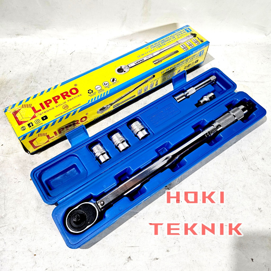 Jual Kunci Torsi Lippro 210 Nm Set 1/2 Inch - Kunci Momen Torque Wrench ...