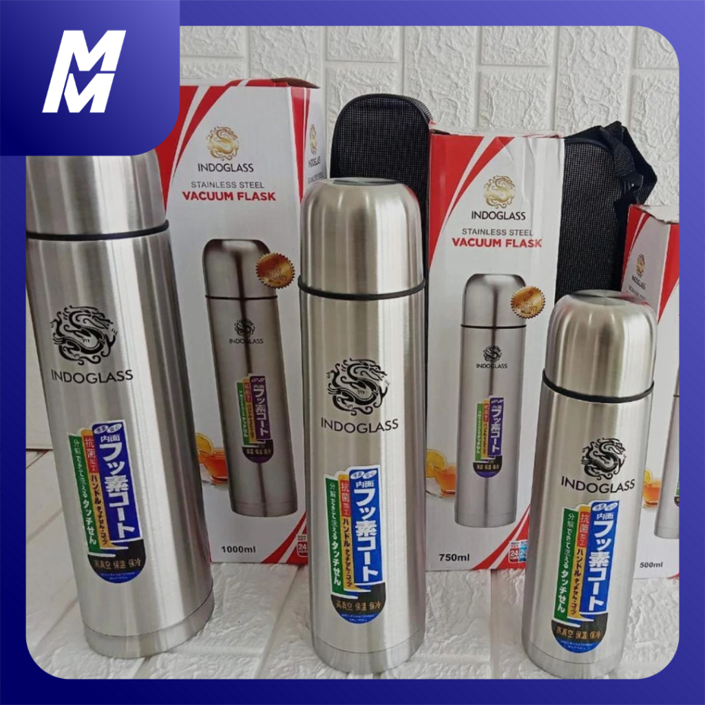 Jual Termos King Balance Indoglass Air Panas Stainless Steele 1000 ml, 750 ml, 500 ml, 350 ml, 1 ...