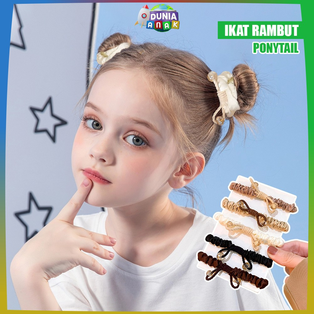 Jual Karet Rambut Scrunchie Kecil Ponytail Aksesoris Rambut Anak ...