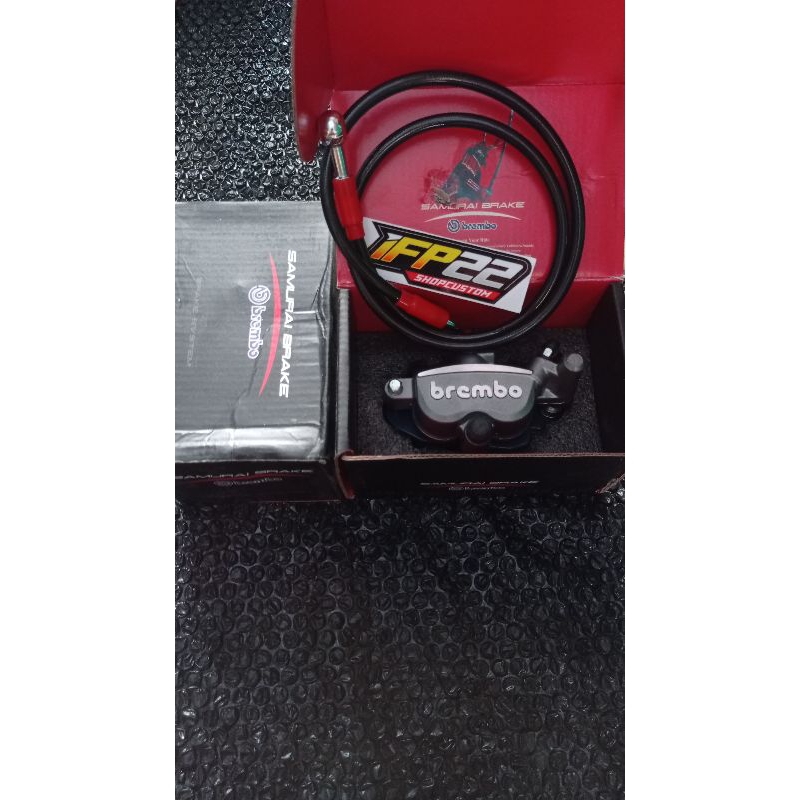 Jual KALIPER SAMURAI BREMBO PLUS SELANG REM RACING | Shopee Indonesia