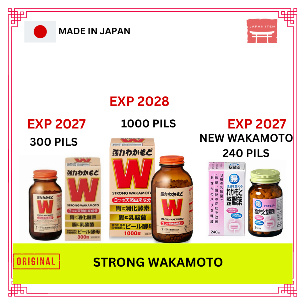 Jual Strong Wakamoto 1000 300 pil Tablet 24 sachets New Wakamoto ...