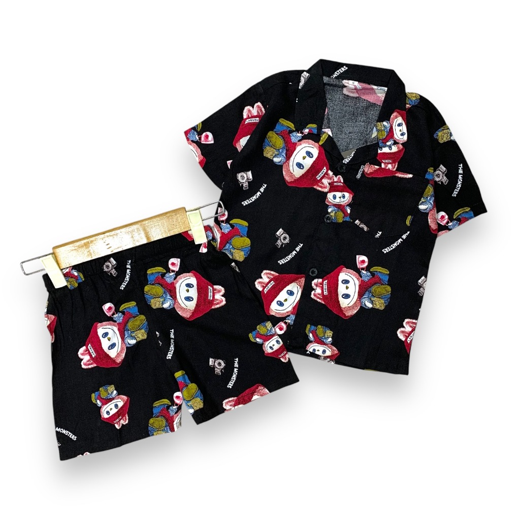 Jual Piyama Anak Motif Labubu Terbaru Bahan Rayon Setelan Baju Tidur ...