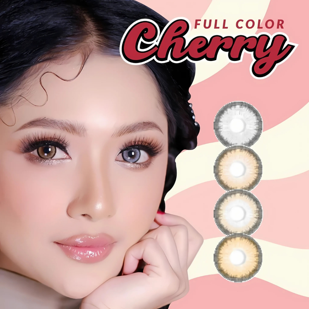 Jual Full Color CHERRY Softlens Normal Diameter 14.5mm Gratis Tempat Soflens | Shopee Indonesia