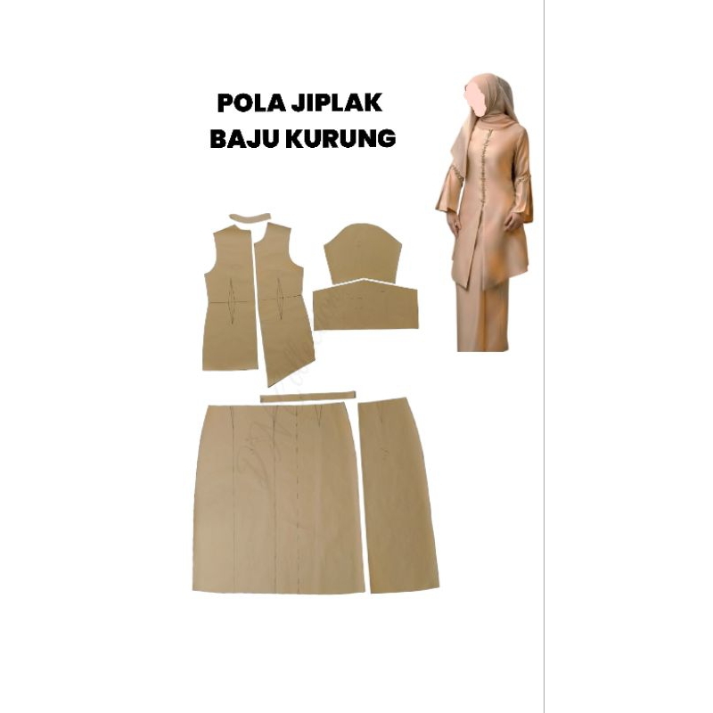 Jual Pola Jiplak/Pola Instan BAJU KURUNG | Shopee Indonesia