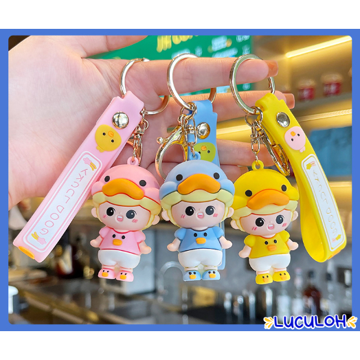 Jual Gantungan Kunci Bayi Topi Kaos Bebek Tali Semoga Beruntung Lucu ...