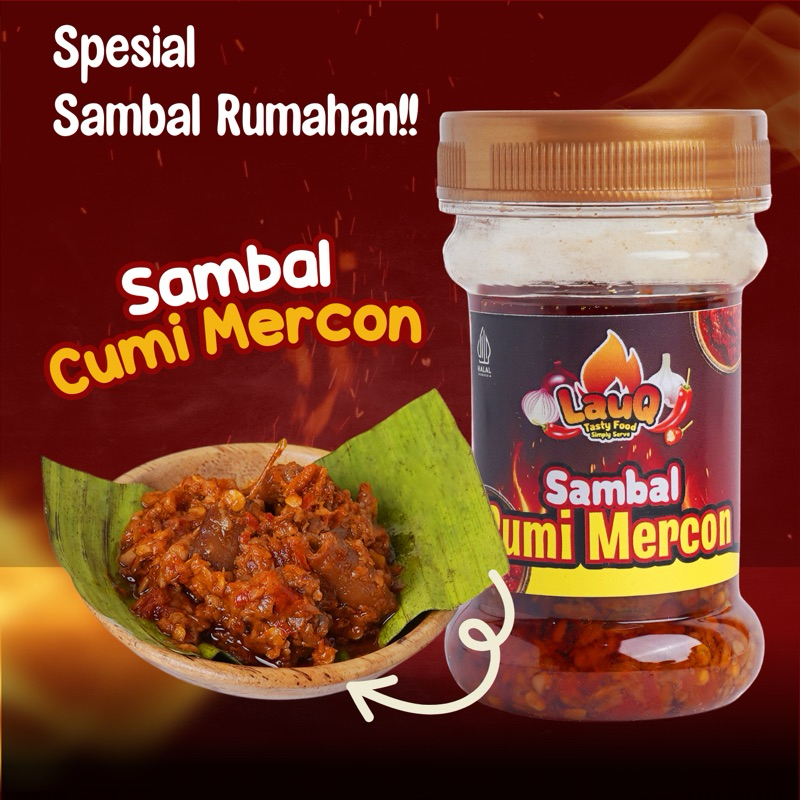 Jual SAMBAL BOTOL CUMI MERCON LAUQ | Sambal Instan Rumahan | Shopee ...