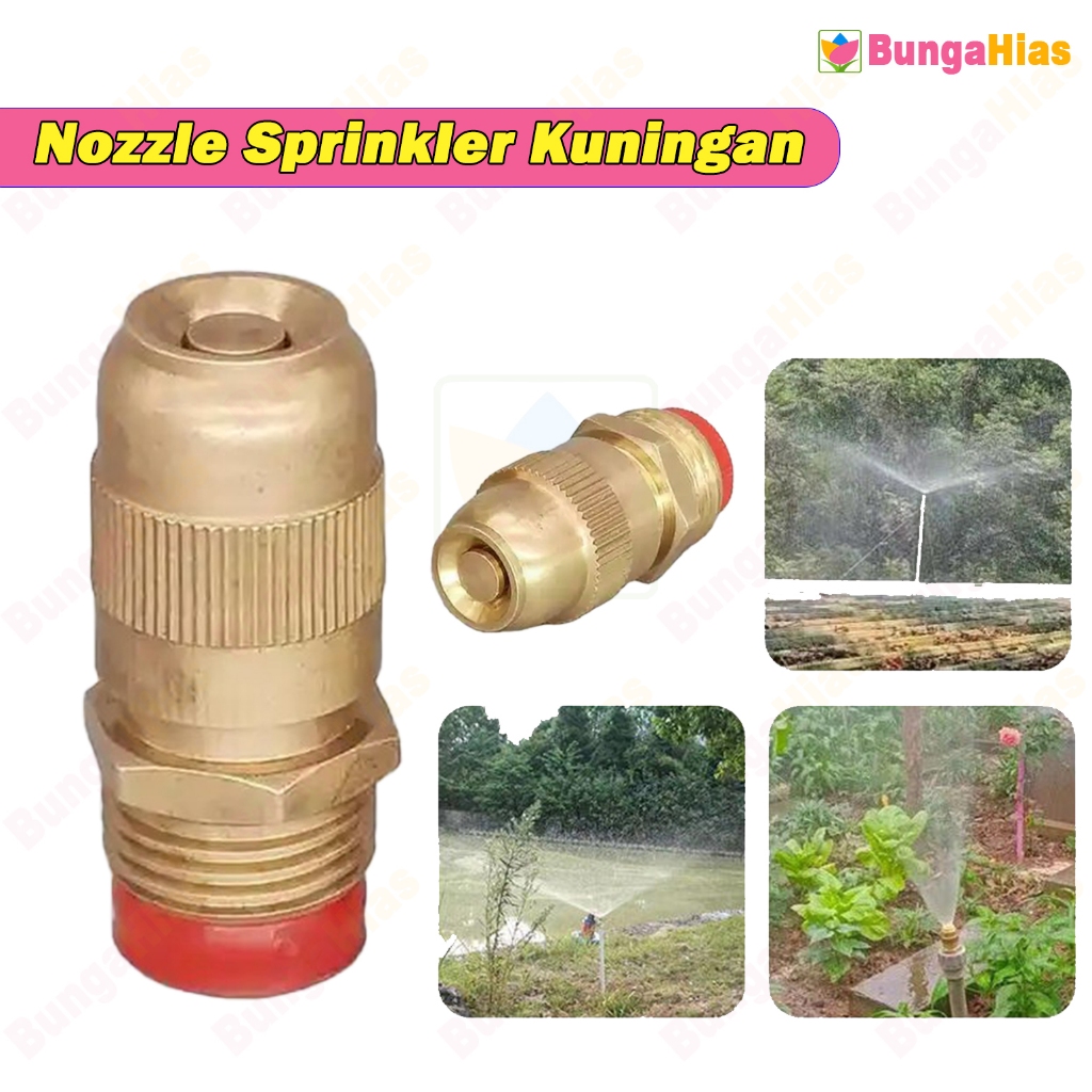 Jual Sprinkler Taman Nozzle Kuningan Adjustable Drat 1/2 Male Semprotan ...