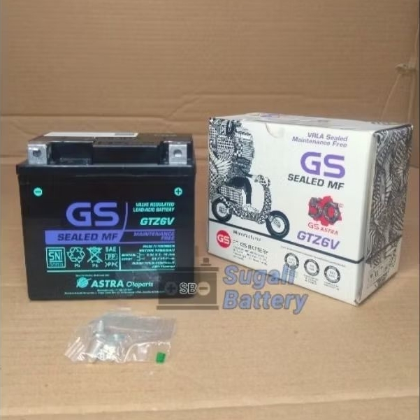 Jual Aki Motor GS ASTRA GTZ6V MF kering 12v 5Ah Original Astra Otoparts ...