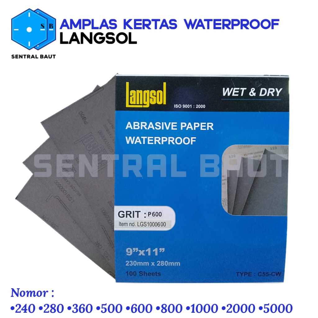 Jual SENTRAL BAUT || Amplas Kertas Waterproof LANGSOL | Shopee Indonesia