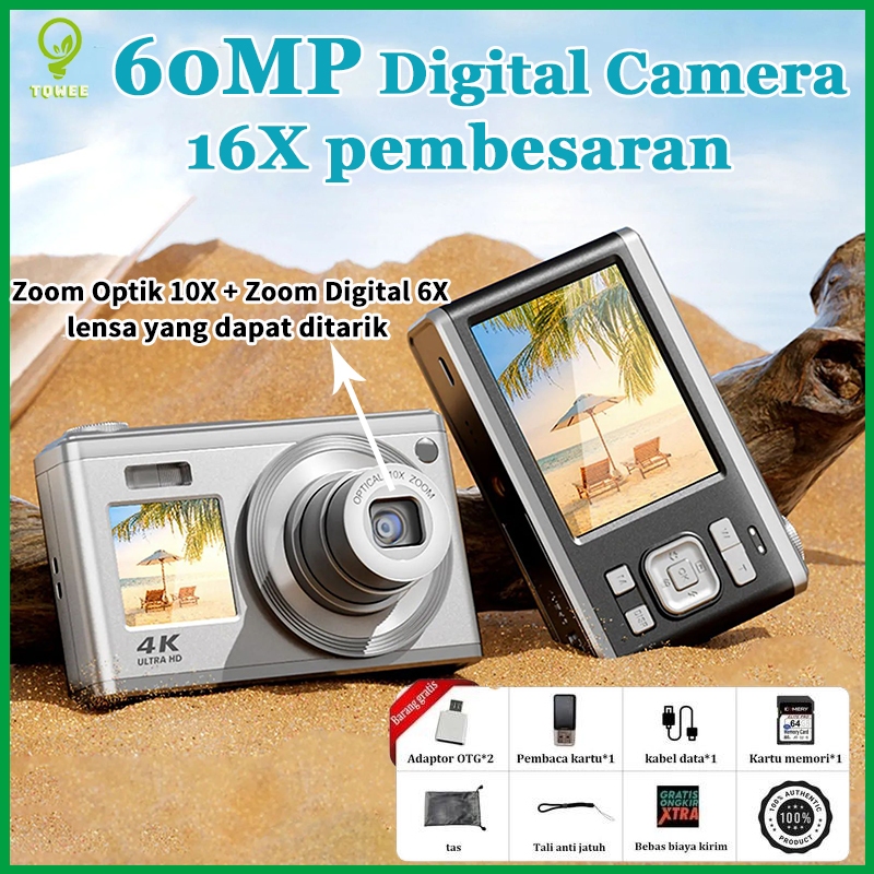Jual 60MP 16x Zoom Kamera Digital Optik Zoom Kamera Tahan Air Perekaman ...