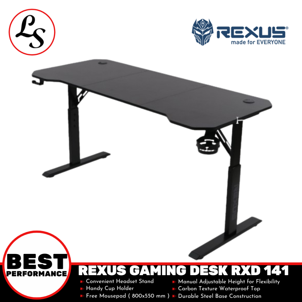 Jual REXUS GAMING DESK RXD-141 / RXD 141 Gaming Fort | Shopee Indonesia