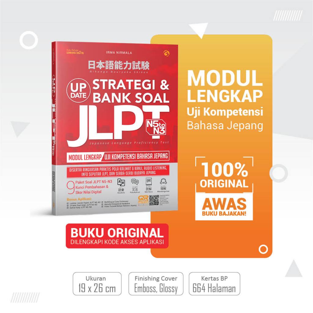 Jual UPDATE Strategi & Bank Soal JLPT N5-N3 ( Modul Lengkap Uji Kompetensi Bahasa Jepang ...