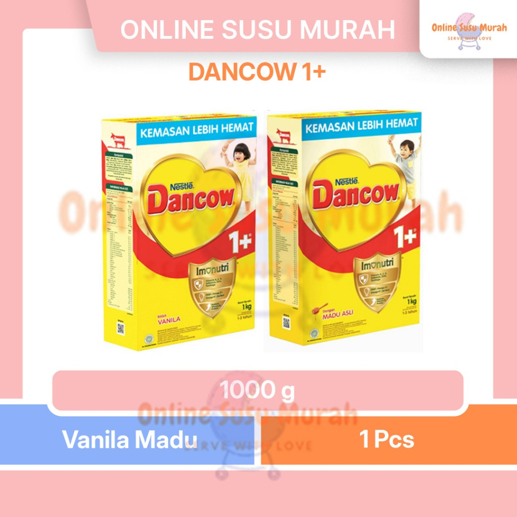 Jual DANCOW 1+ VANILA MADU 1000GR TAHAP 1 1-3 TAHUN 1000 GR SSKD ...