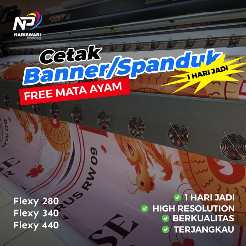 Jual Cetak Spanduk/Banner|Bahan Flexy 340 | Shopee Indonesia