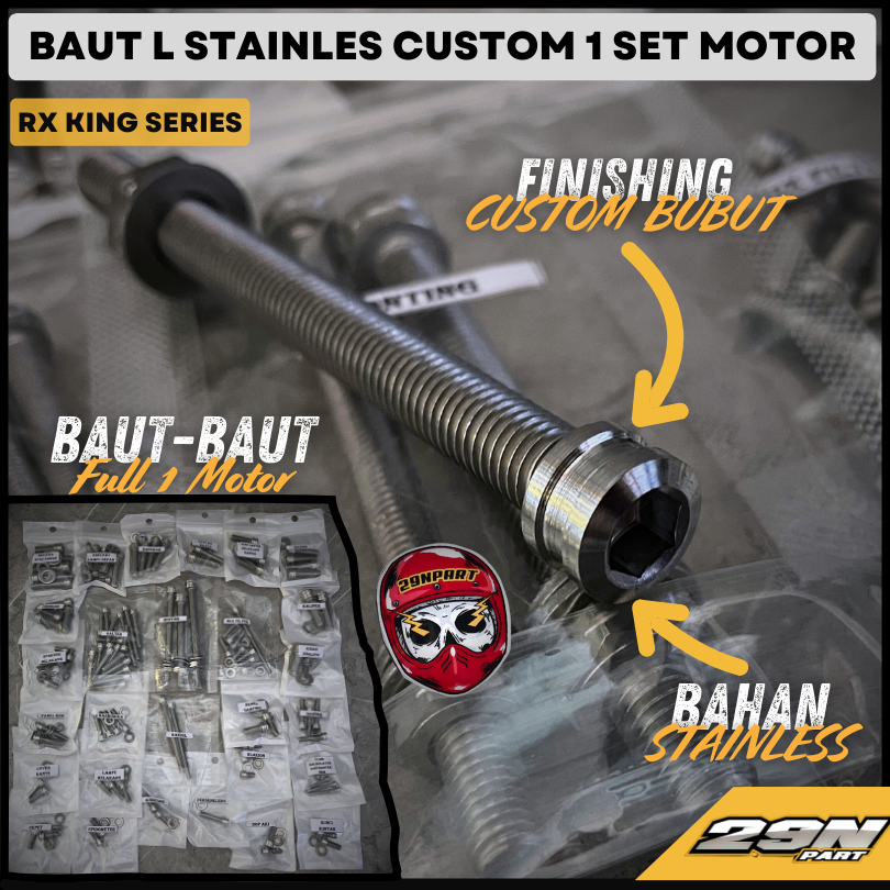 Jual Baud Baut L Stainless Fullset 1 Unit Motor Rx King Rxk Rxs Bubut ...