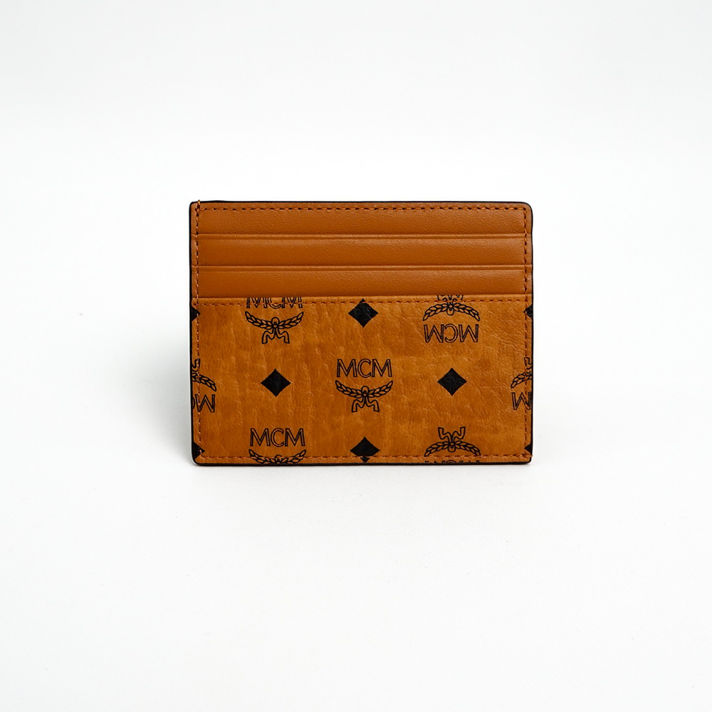 Jual MCM Card Case In Visetos Cognac ( 100% Authentic ) | Shopee Indonesia