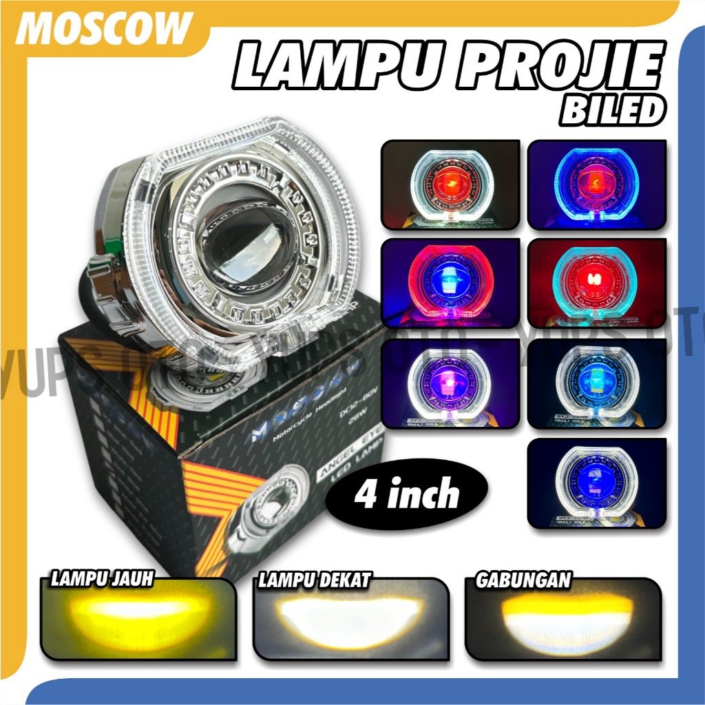 Jual LAMPU TEMBAK PROJIE BILED DEVIL EYE 4INCH PROJIE BILLED + RING ...