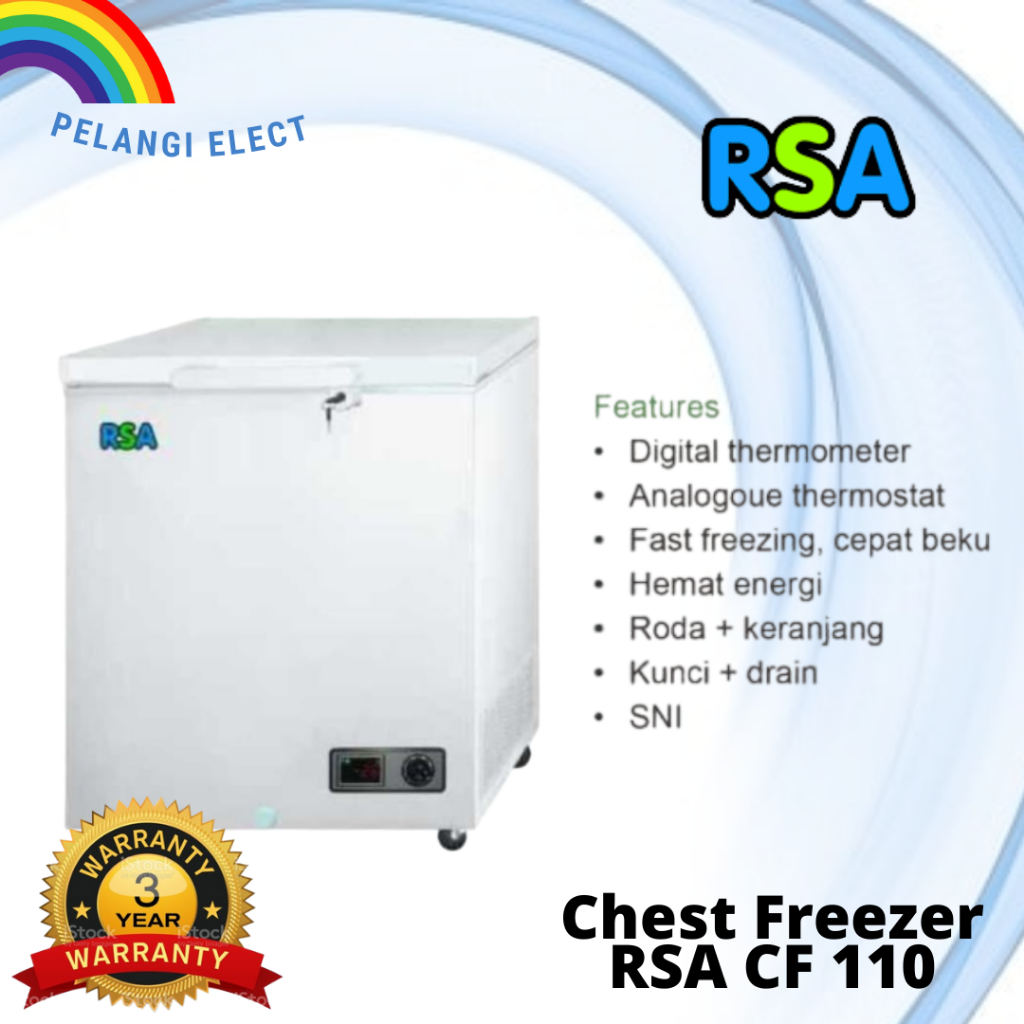 Jual Chest Freezer RSA CF-110 / CF110 Freezer Box 100 liter | Shopee ...