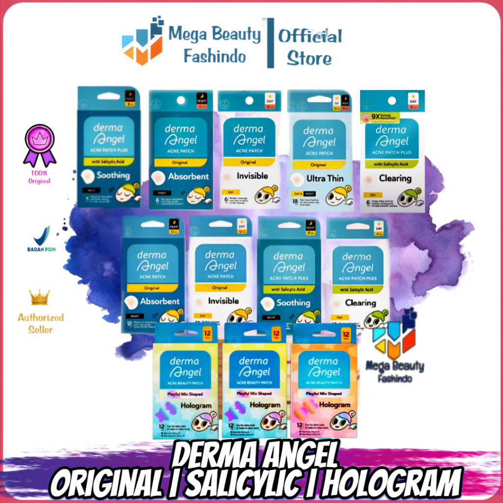 Jual Derma Angel Acne Patch Series Day | Night 18Pcs Mix 12pcs 6pcs ...